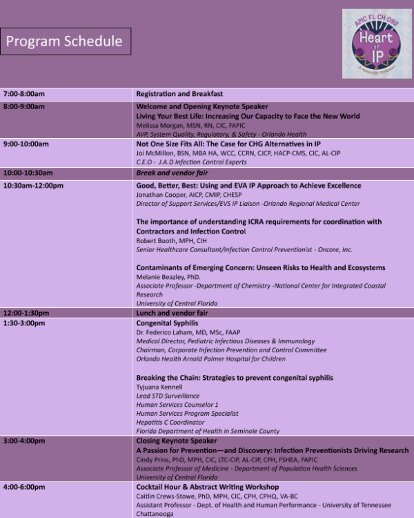 2026 Attendee Registration – Central Florida APIC Ch 092